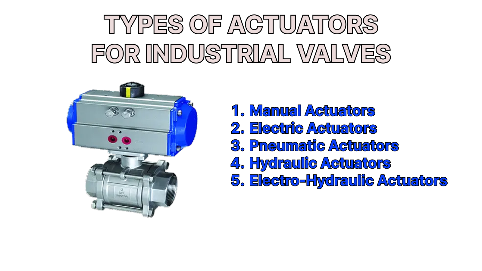 Types of Actuators for Industrial Valves - content - OJ Automation Serbia